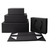 China Custom Luxury White Black Pink Magnet Flap Clothing Paper Box Foldable Magnetic Closure Gift Box for sale