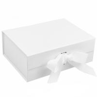 China OEM/ODM Custom Print Hard Paper Foldable Magnet Box Style Packaging Paper Box With Ribbon for sale