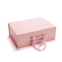 China Custom Order Others Type Empty Paper Magnetic Folding Gift Packaging Box With Ribbon for sale