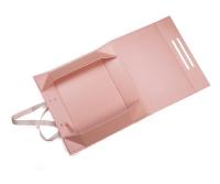 China Custom Order Others Type Empty Paper Magnetic Folding Gift Packaging Box With Ribbon for sale