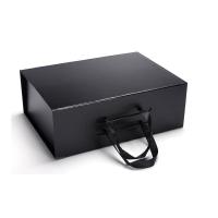 China Custom Order Others Type Empty Paper Magnetic Folding Gift Packaging Box With Ribbon for sale