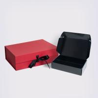 China Others Custom Printed Cardboard Rigid Hardbox Magnet Lid Paper Box Packaging With Ribbon for sale