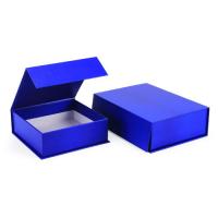 China Gravnre Printing Custom Luxury Foldable Cardboard Paper Magnetic Folding Black Color Gift Packaging Paper Box for sale