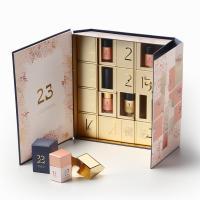 China Business Shopping Custom Logo Paper Gift Advent Calendar Box Double Doors Packaging Empty Cosmetic Mystery Box for sale