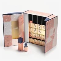 China Business Shopping Custom Logo Paper Gift Advent Calendar Box Double Doors Packaging Empty Cosmetic Mystery Box for sale