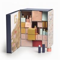 China Business Shopping Custom Logo Paper Gift Advent Calendar Box Double Doors Packaging Empty Cosmetic Mystery Box for sale