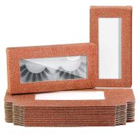 China Wenzhou Custom Print Logo Makeup Eyelash Paper Packaging Box with Window Custom Order for sale