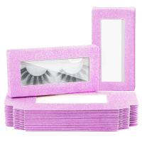 China Wenzhou Custom Print Logo Makeup Eyelash Paper Packaging Box with Window Custom Order for sale