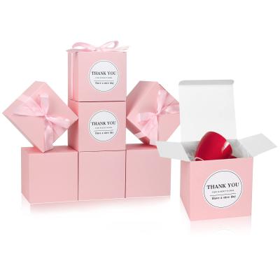 China Food Custom Foldable Kraft Paper Wedding Thank You Gift Box with Glossy Lamination for sale
