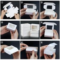 China Custom Logo Folding Soap Packaging Box with Clear Window White Kraft Paper Material for sale