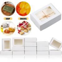 China Custom Logo Folding Soap Packaging Box with Clear Window White Kraft Paper Material for sale