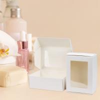 China Custom Logo Folding Soap Packaging Box with Clear Window White Kraft Paper Material for sale