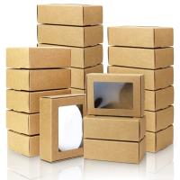 China Custom Logo Folding Soap Packaging Box with Clear Window White Kraft Paper Material for sale