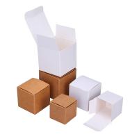 China Biodegradable Brown White Folding Storage Packaging Rigid Kraft Paper Box with Custom Logo for sale