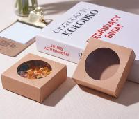 China Food Packaging Boxes with Custom Round Window Front and Recycled Material Made of Kraft Paper for sale