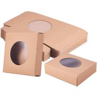 China Food Packaging Boxes with Custom Round Window Front and Recycled Material Made of Kraft Paper for sale