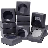 China Food Packaging Boxes with Custom Round Window Front and Recycled Material Made of Kraft Paper for sale