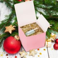 China L*W*H cm Custom Recycle Folding Square Shopping Gift Box Pink Recyclable Rigid Ivory Board Paper Box for sale