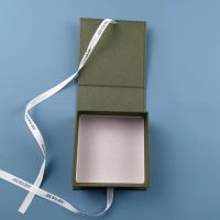 China NECKLACES Custom Made Closure Lid Eco Cardboard Foldable Small Jewelry Gift Paper Box With Ribbon for sale