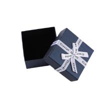 China Recycled Materials Custom Luxury Valentine's Day Jewelry Gift Packaging Box With Bow for sale