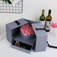 China Wedding Party Industrial Square Candy Box with Handmade Double Door and Rotating Layers for sale