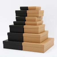 China Square Custom Black Brown Shoe Clothing Underwear Gift Packaging Box With You Own Logo for sale