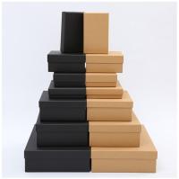 China Square Custom Black Brown Shoe Clothing Underwear Gift Packaging Box With You Own Logo for sale