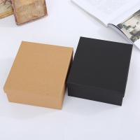 China Square Custom Black Brown Shoe Clothing Underwear Gift Packaging Box With You Own Logo for sale