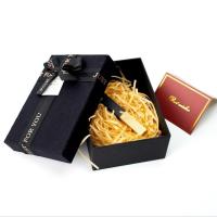 China Custom Lipstick Cosmetic Gift Paper Boxes with Bow Ribbon and Glossy Lamination for sale