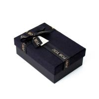 China Custom Lipstick Cosmetic Gift Paper Boxes with Bow Ribbon and Glossy Lamination for sale