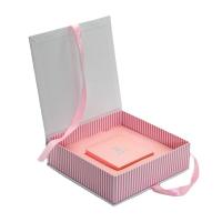 China Custom Order Accepted Luxury Flip Top Cardboard Paper Boxes Gift Box With Ribbon Bow for sale
