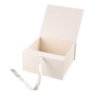 China Custom Order Accepted Luxury Flip Top Cardboard Paper Boxes Gift Box With Ribbon Bow for sale