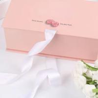 China Custom Order Accepted Luxury Flip Top Cardboard Paper Boxes Gift Box With Ribbon Bow for sale