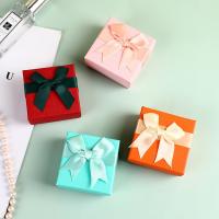 China Square Recycled Materials Jewelry Packaging Paper Boxes for Luxury Rings and Earrings for sale