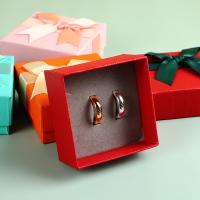 China Square Recycled Materials Jewelry Packaging Paper Boxes for Luxury Rings and Earrings for sale