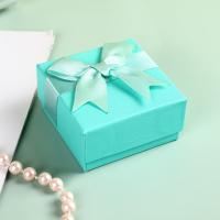 China Square Recycled Materials Jewelry Packaging Paper Boxes for Luxury Rings and Earrings for sale