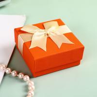 China Square Recycled Materials Jewelry Packaging Paper Boxes for Luxury Rings and Earrings for sale