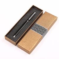 China Recycled Materials Custom Luxury Style Easy Open Pen Kraft Paper Boxes Lid And Base Box for Business Gifts for sale