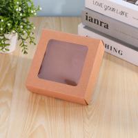China Eco Friendly Recycled Kraft Paper Sugar Chocolate Gift Packaging Boxes With Window Custom Cutout for sale