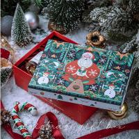 China Custom Design Logo Christmas House Gift Kraft Paper Box With Lid with Gravnre Printing for sale
