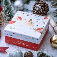 China Custom Design Logo Christmas House Gift Kraft Paper Box With Lid with Gravnre Printing for sale