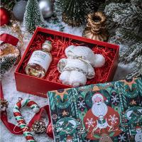 China Custom Design Logo Christmas House Gift Kraft Paper Box With Lid with Gravnre Printing for sale