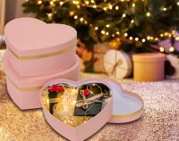 China Custom Order Luxury Love Heart Shape Cosmetics Gift Packaging Paper Box For Wedding Gift for sale