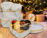 China Custom Order Luxury Love Heart Shape Cosmetics Gift Packaging Paper Box For Wedding Gift for sale