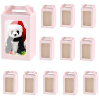 China Custom Folding Paper Box With Handle And Clear Window Front L*W*H cm For Candle Packaging for sale