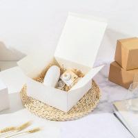 China Folding Recyclable White Gift Packaging Kraft Paper Box For Candle Custom Logo OEM ODM for sale