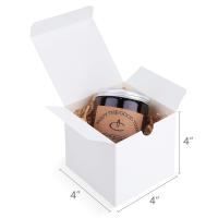 China Folding Recyclable White Gift Packaging Kraft Paper Box For Candle Custom Logo OEM ODM for sale
