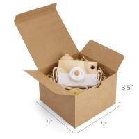 China Custom Recycled Folding Kraft Paper Gift Craft Chocolate Square Packaging Boxes Made for sale