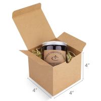 China Custom Recycled Folding Kraft Paper Gift Craft Chocolate Square Packaging Boxes Made for sale
