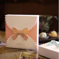 China Custom Color Recycled Folding Ivory Board Small Gift Paper Box With Bow For Kids for sale
